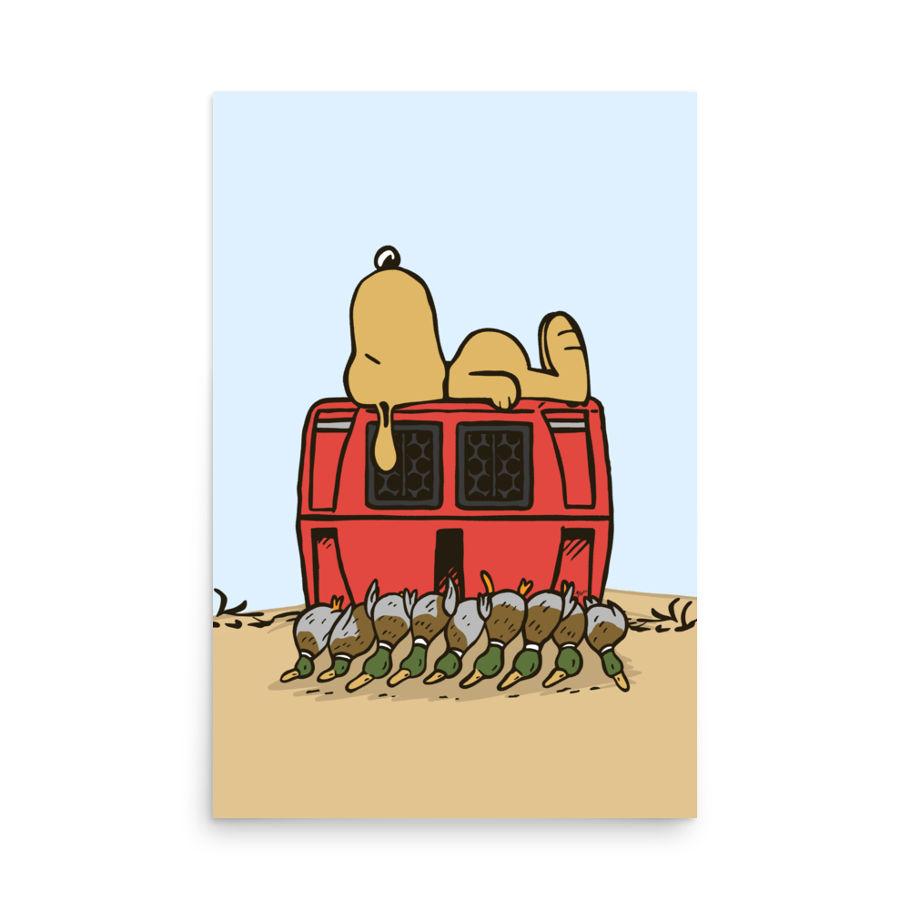Rise & Grind Yellow Dog Poster – Tyler Spitzmiller